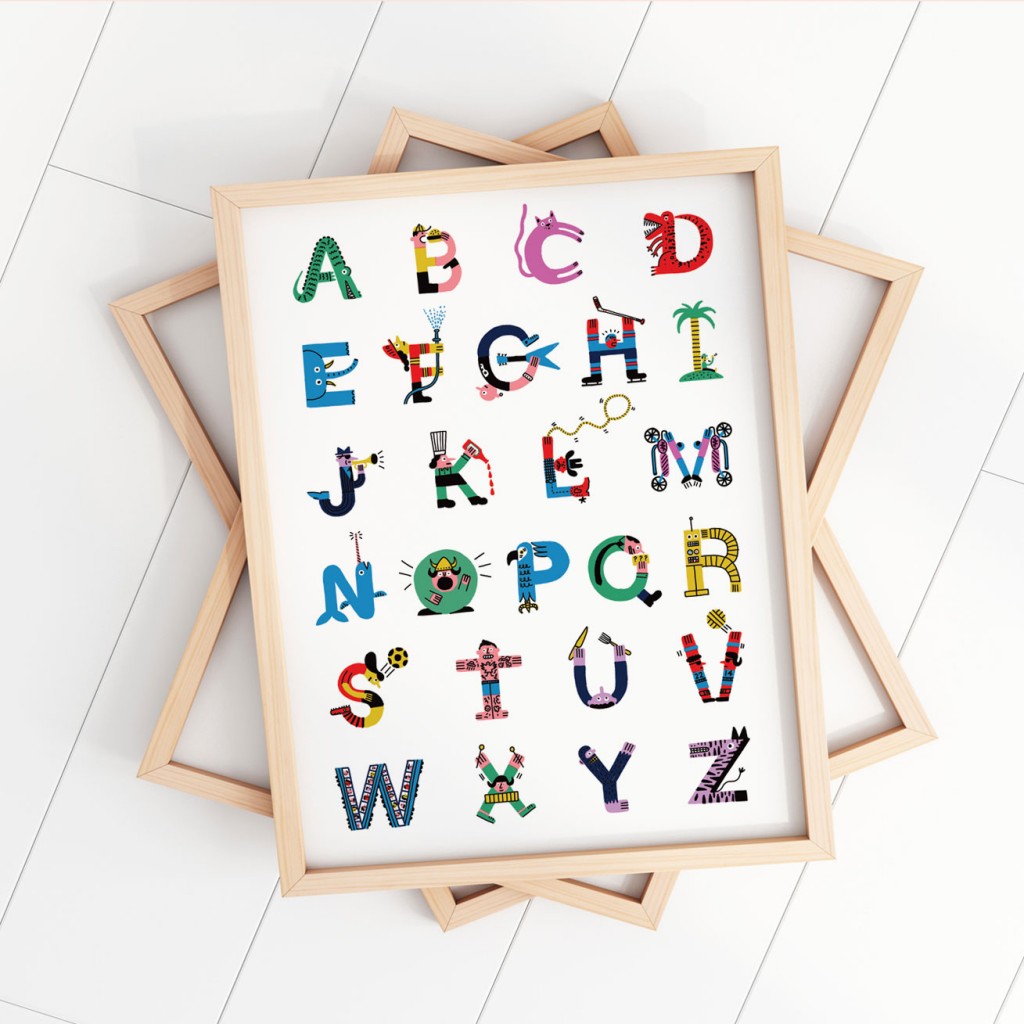 Affiche - Les lettres de l'alphabet | Idée Cadeau Québec
